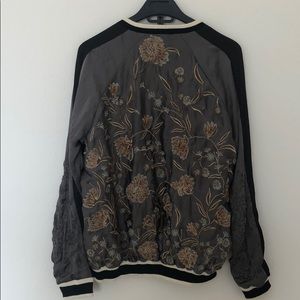 Zara | Jackets & Coats | Zara Embroidered Bomber Jacket | Poshmark